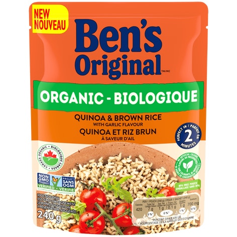 BEN'S ORIGINAL™ Organic Quinoa & Brown Rice with Garlic Flavour, 240g