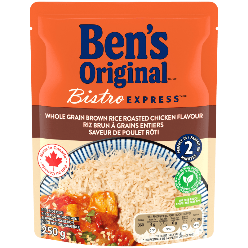 Riz brun à grains entiers à saveur de poulet rôti BISTRO EXPRESS(MC) de ...