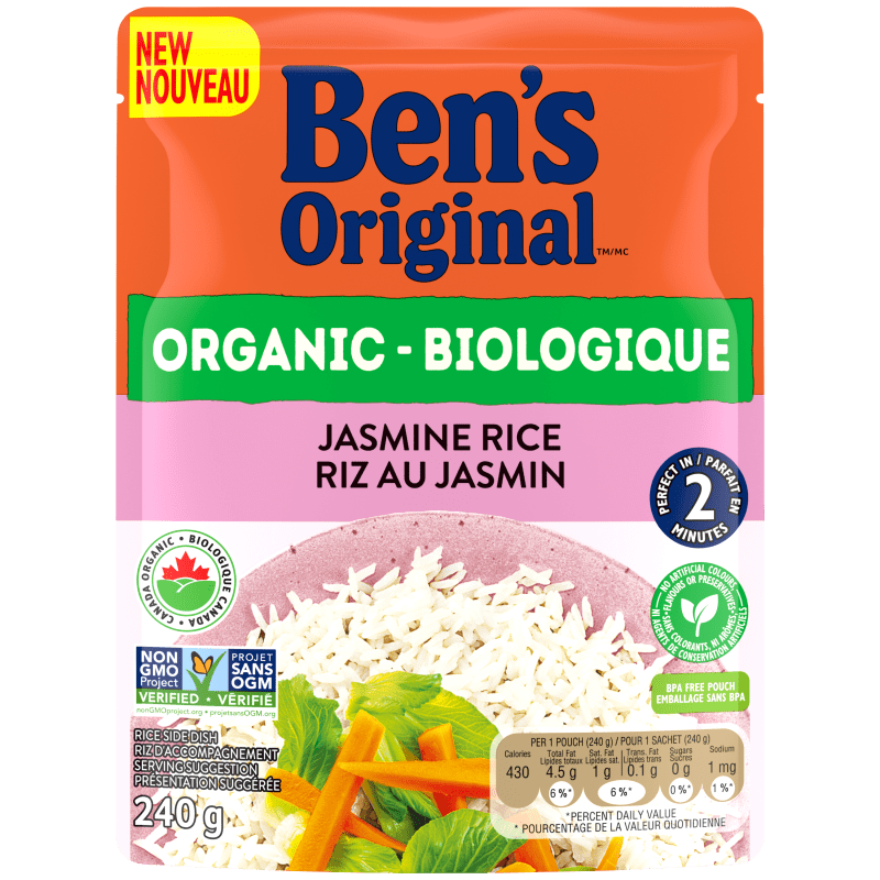 BEN'S ORIGINAL™ Organic Jasmine Rice, 240g